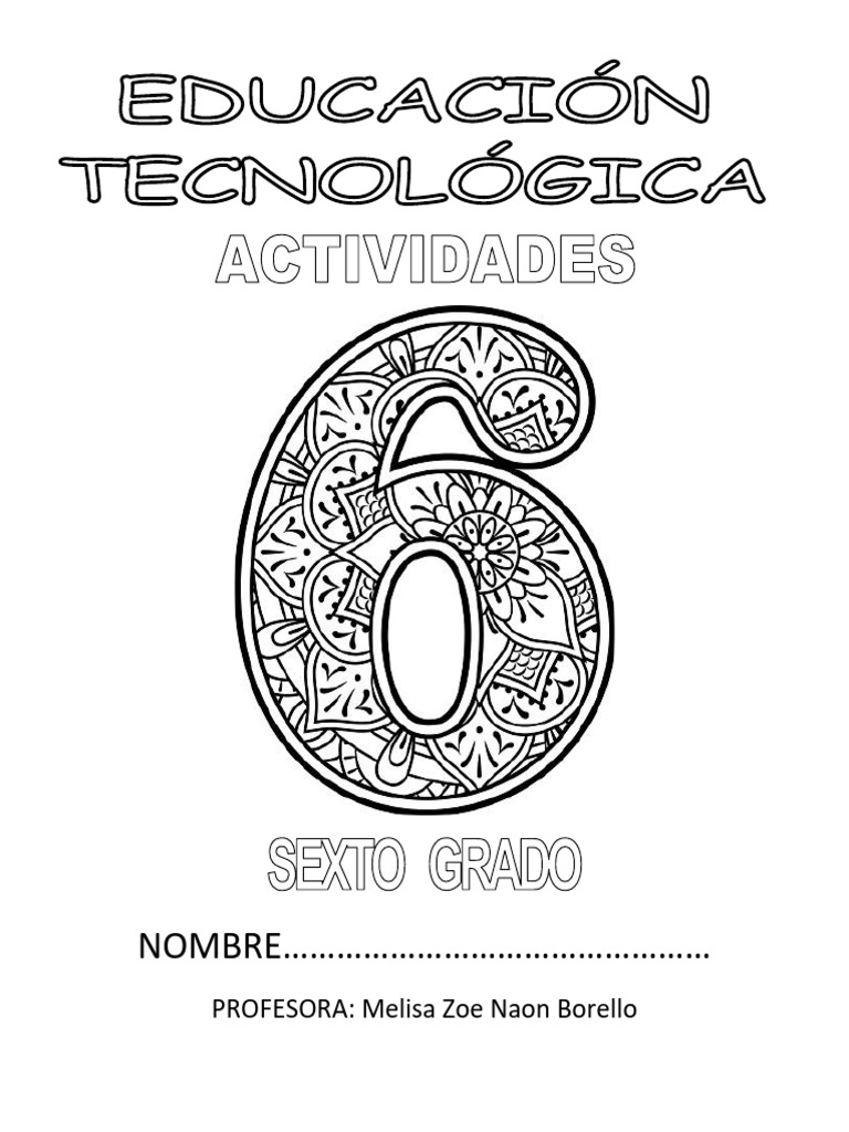 CUADERNILLO 6° Ed. Tecnologica 2021 | PDF