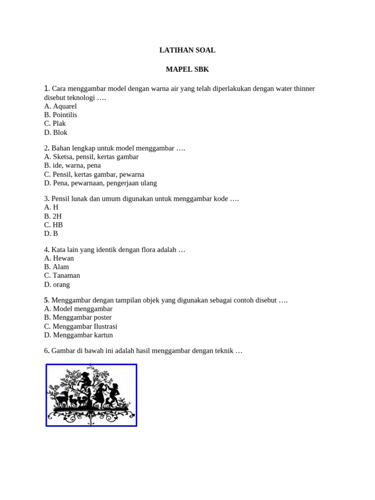 Latihan Soal SBK 1 | PDF