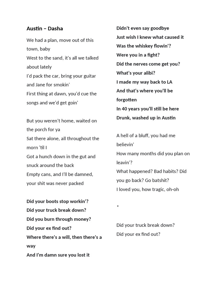Austin - Dasha | PDF