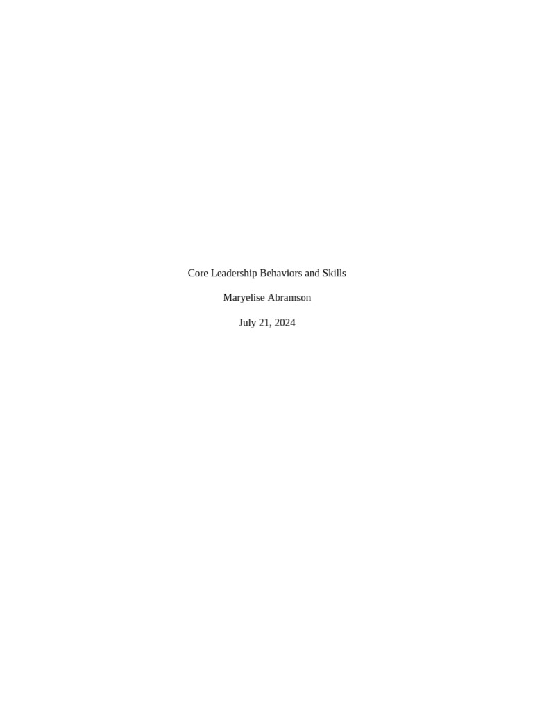 ALA_Core Leadership Behaviors and Skills | PDF | Leadership | Expert ALA_Core Leadership Behaviors and Skills | PDF | Leadership | Expert
