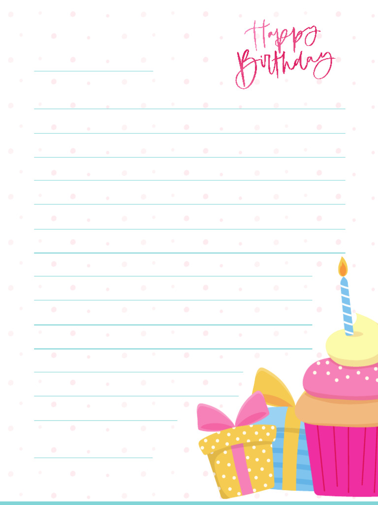 Free Printable Happy Birthday Letter Mom | PDF
