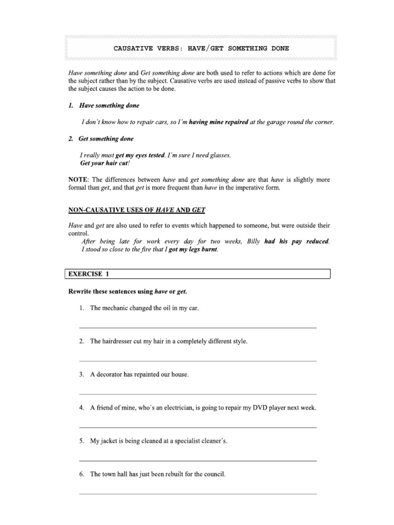 Causative forms | PDF