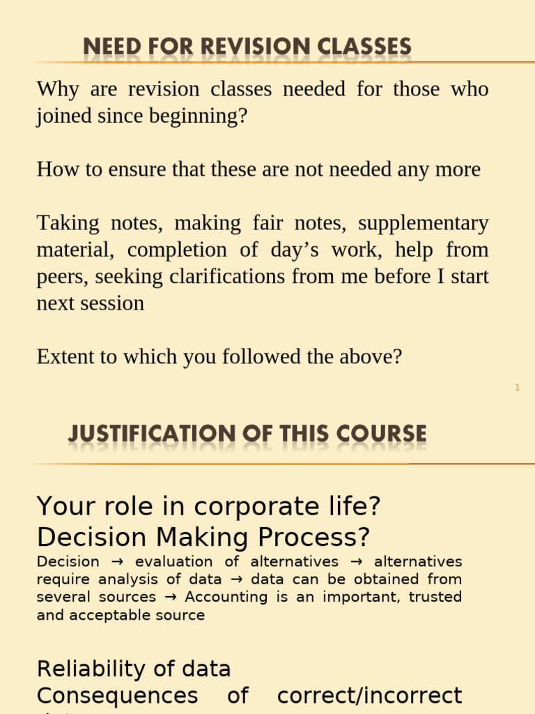 2020 MBAs Accounting PPT Revision Day 1 | PDF