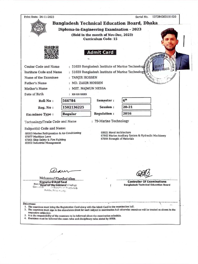 Admit Card - Compressed | PDF
