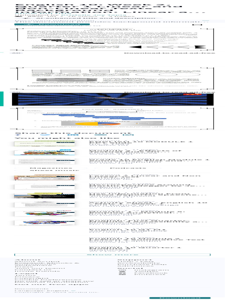 English 10 Week 2, Quarter 1 Linear and Non-Linear Texts Background ...