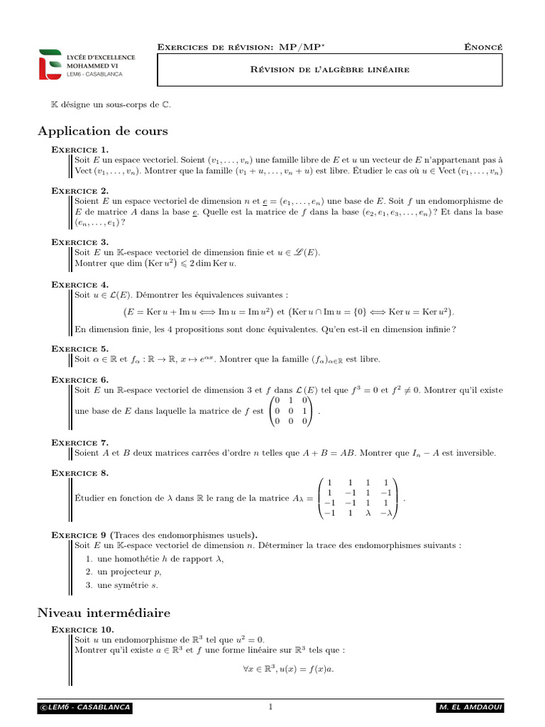 REV LEM6 Alg Lin | PDF