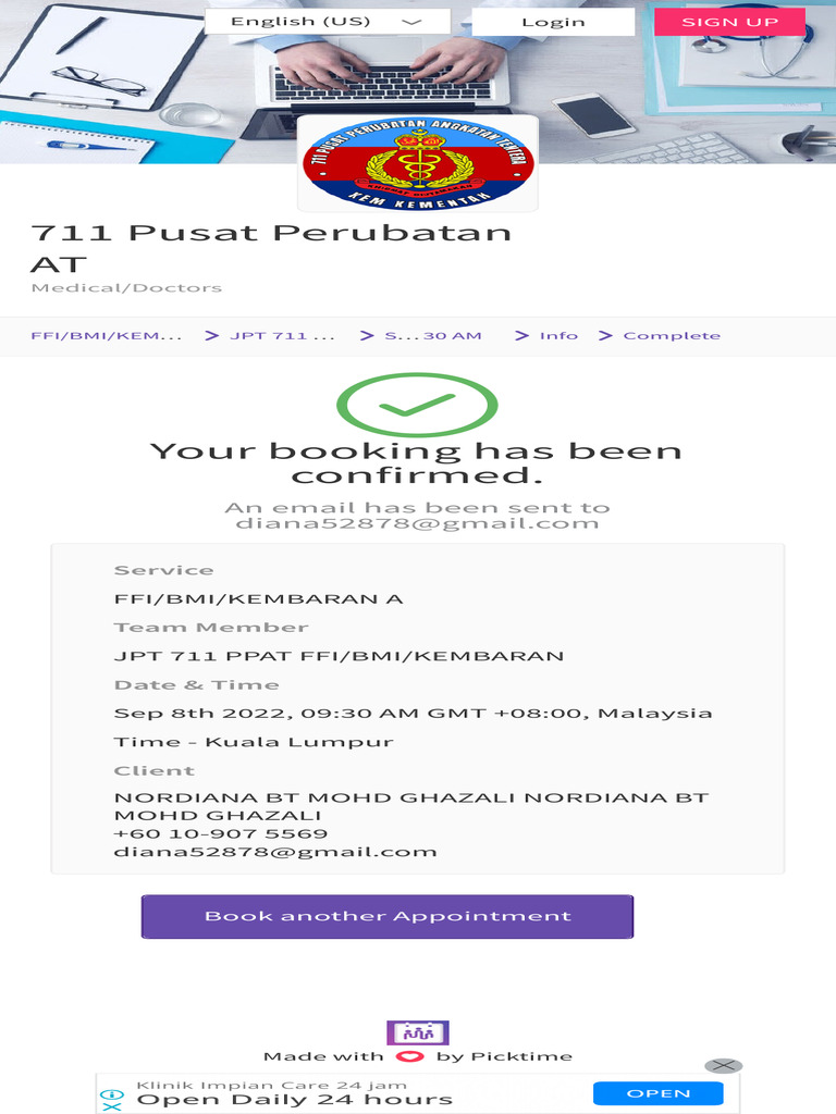 Book An Appointment With 711 Pusat Perubatan AT (MedicalDoctors) Picktime | PDF | Career ...