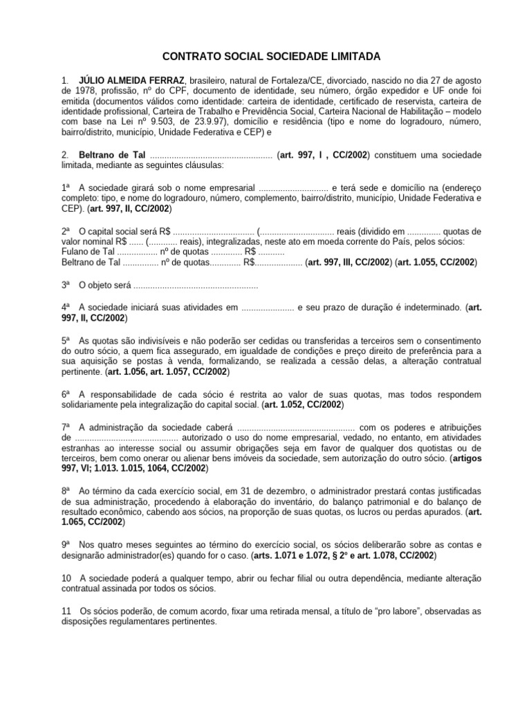 Modelo Basico Contrato 3 | PDF