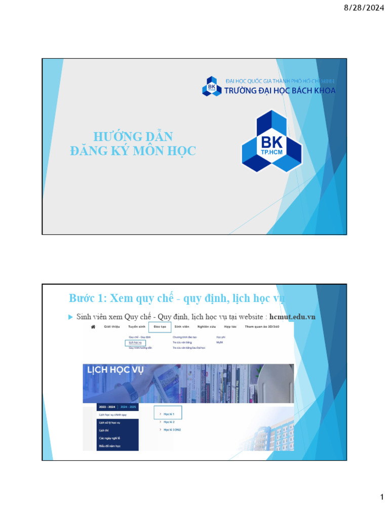 Huong Dan Dang Ky Mon Hoc Av2 2024 | PDF