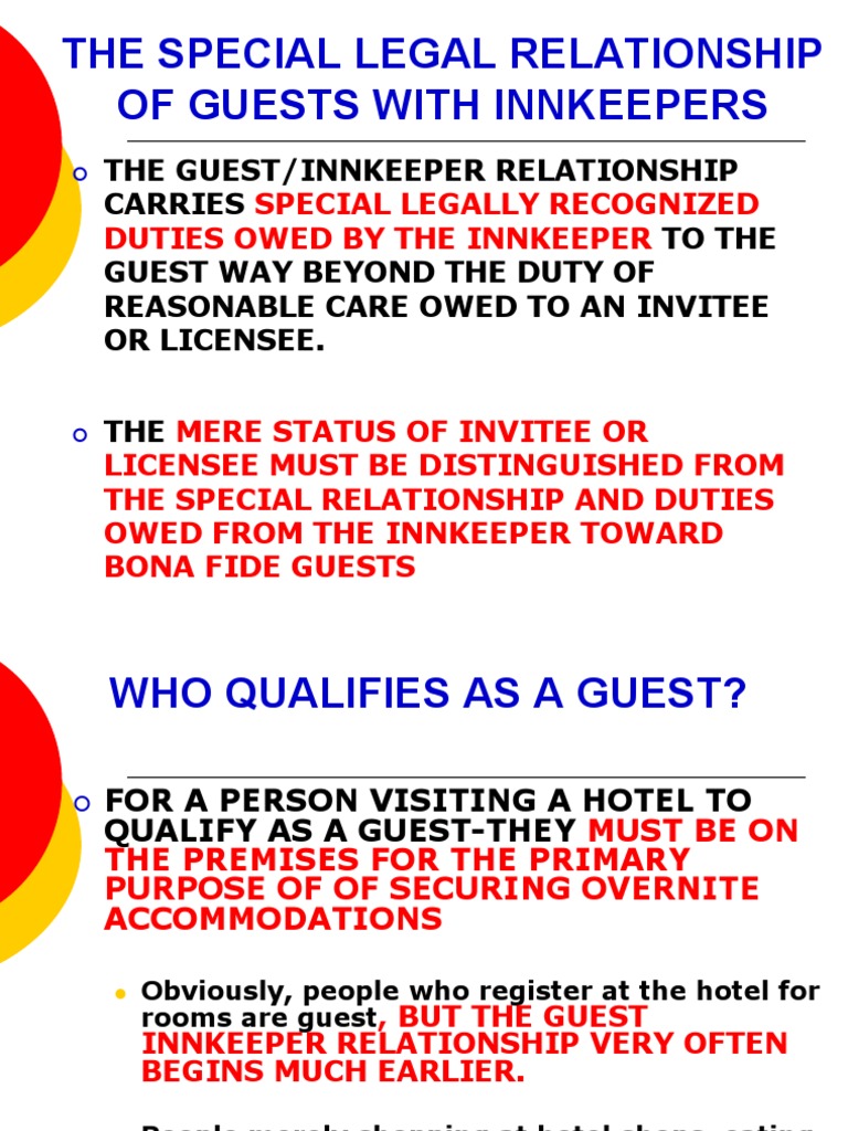CH 7 The Guest Innkeeper Relationship | PDF | Inn | Identity Theft