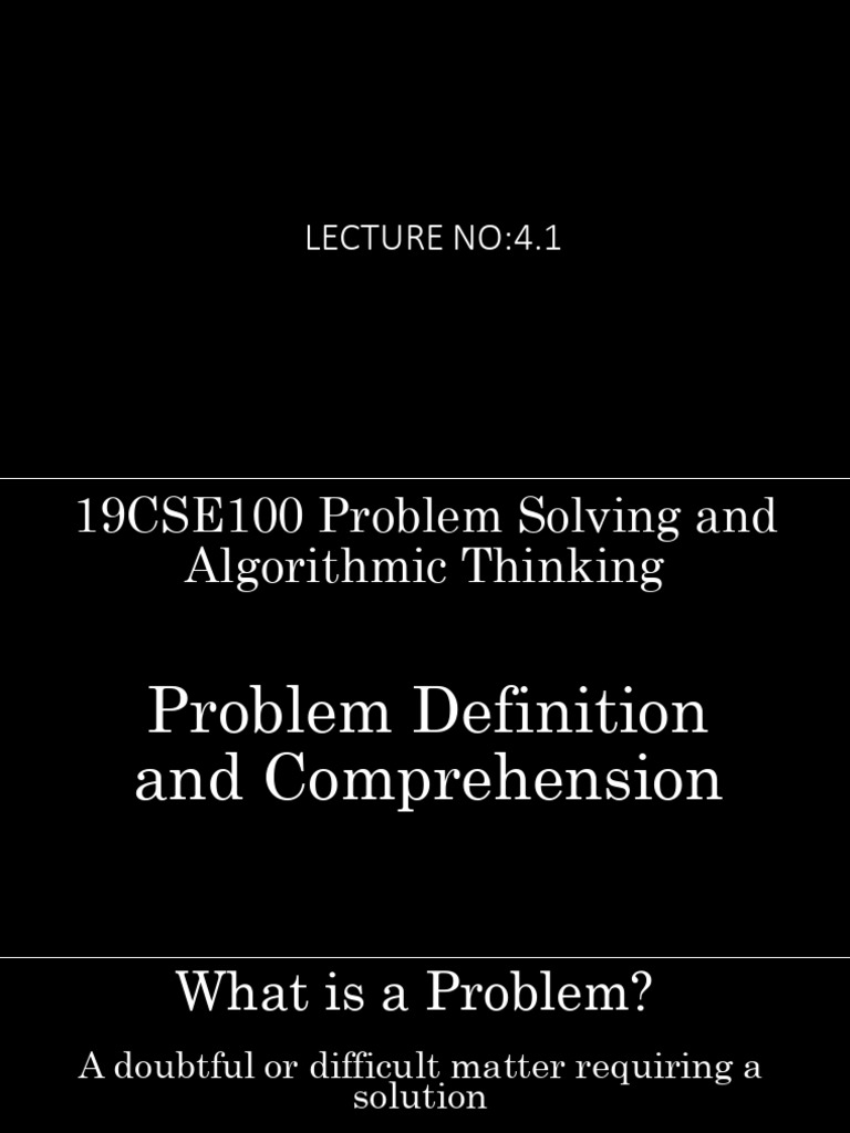 Lecture 04-Problem Identification | PDF