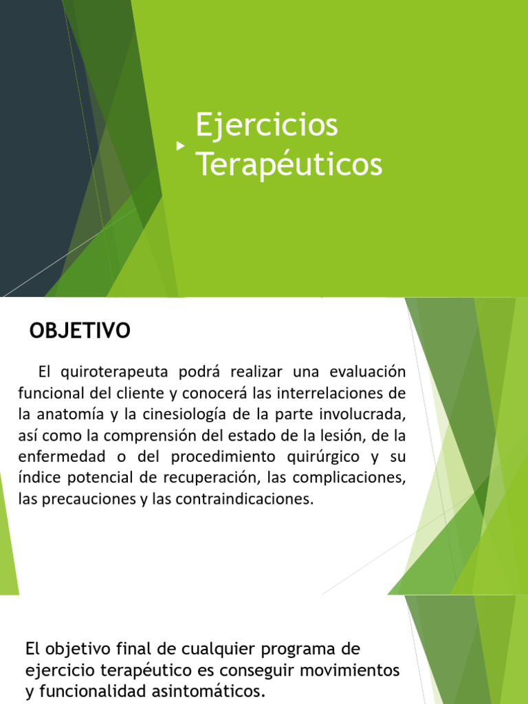 Ejercicios Terapéuticos TP | PDF