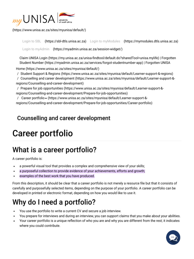Career portfolio | PDF