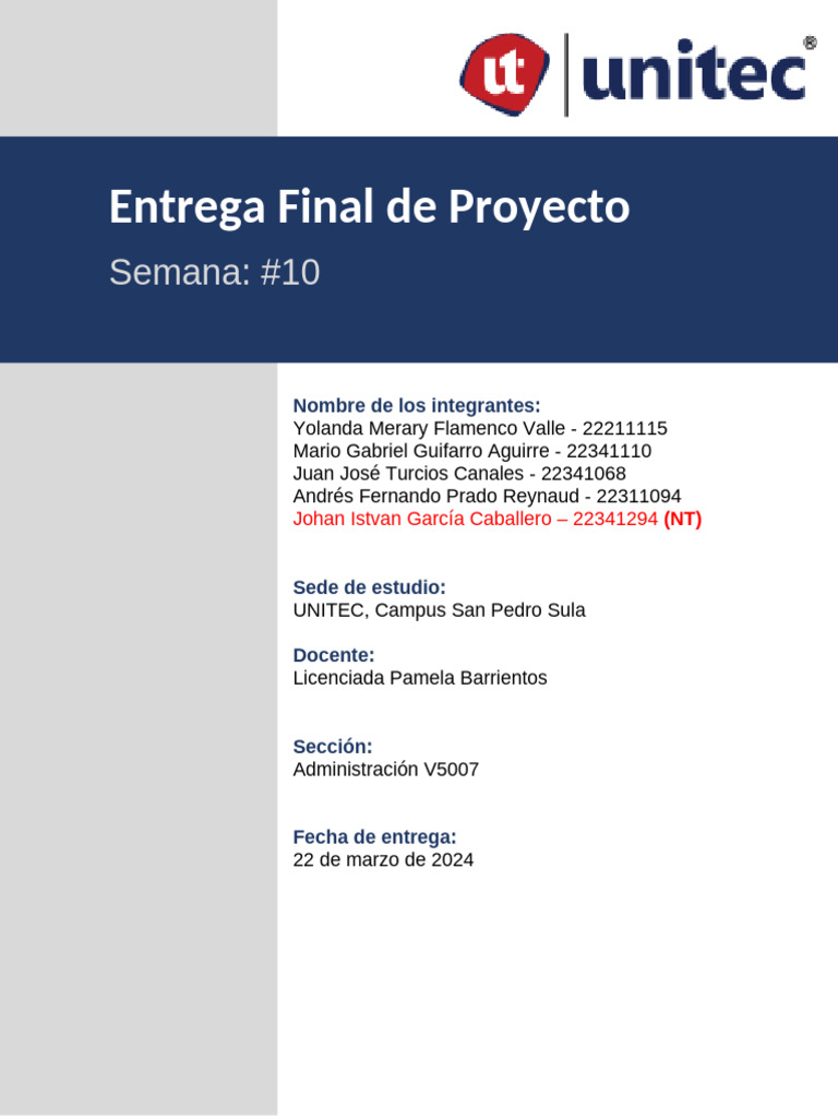 Tarea 10.1 - Equipo #4 | PDF