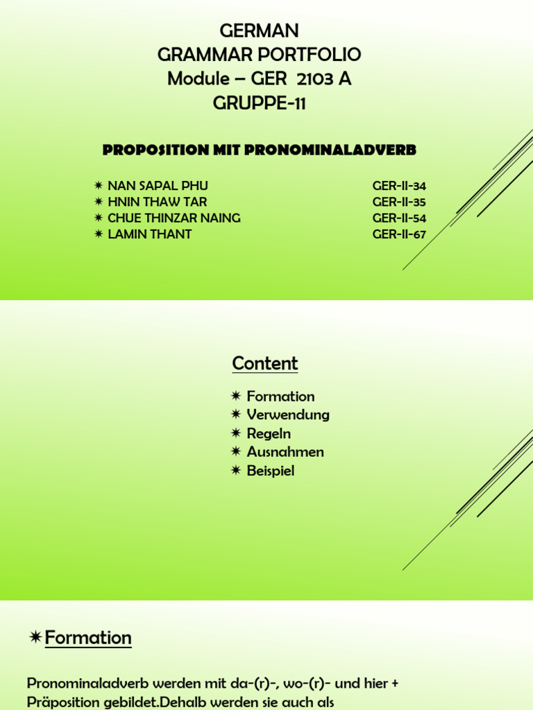 Grammar Portfolio | PDF