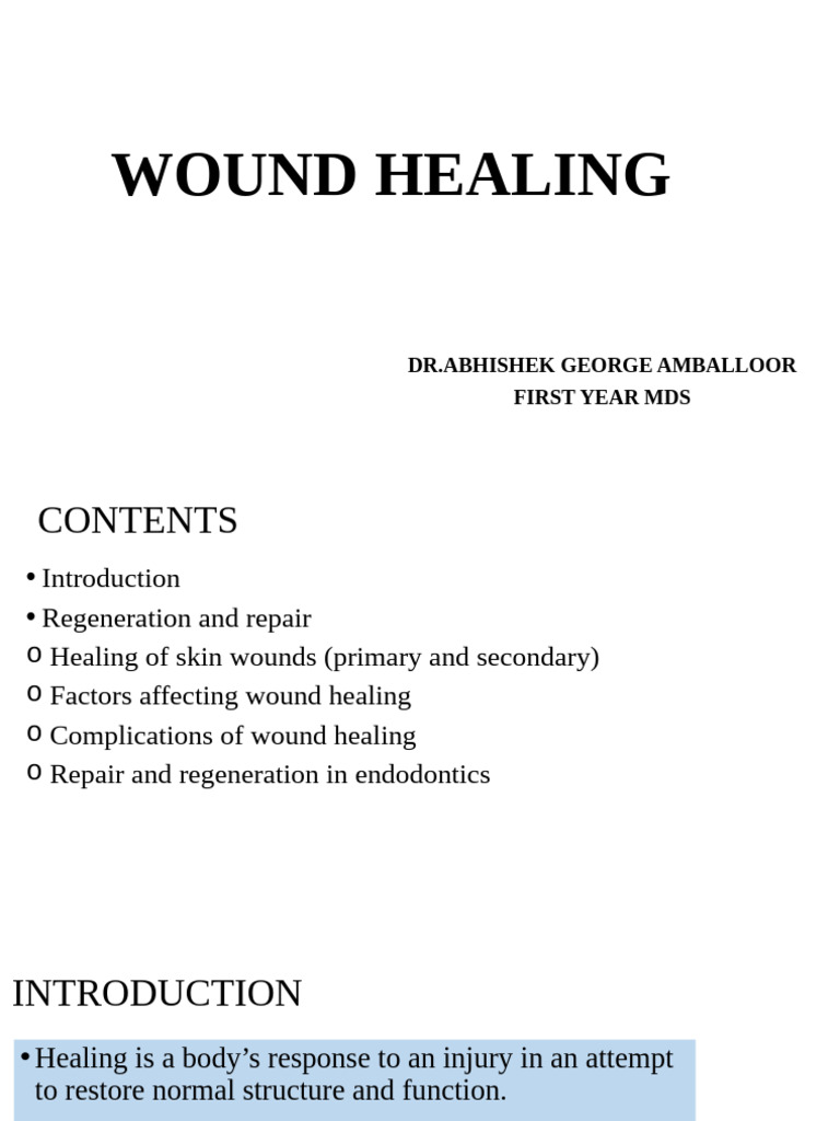 WOUND Healing | PDF