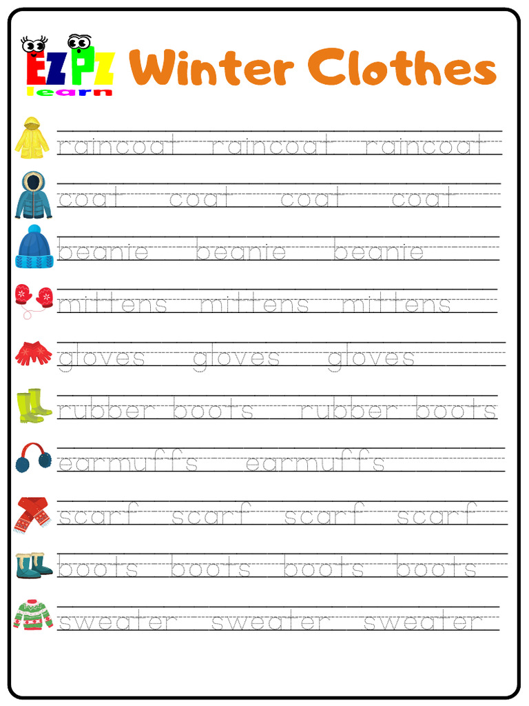 Winter Clothes 1 | PDF