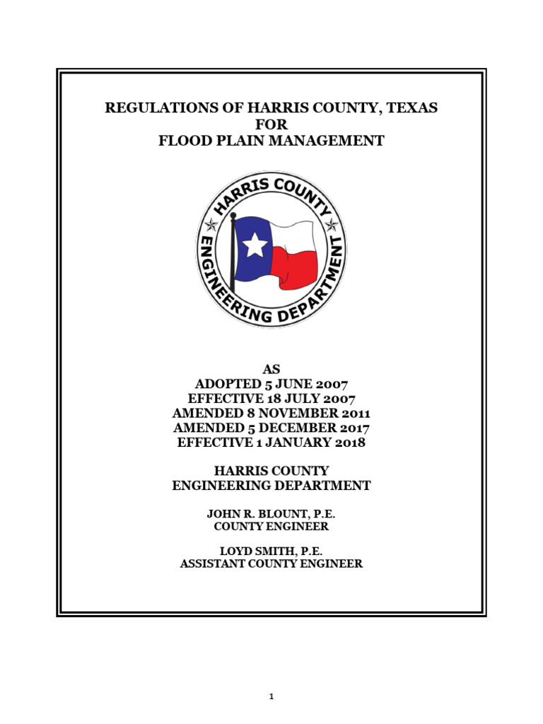 Harris Floodplain Regulations 2017 | PDF