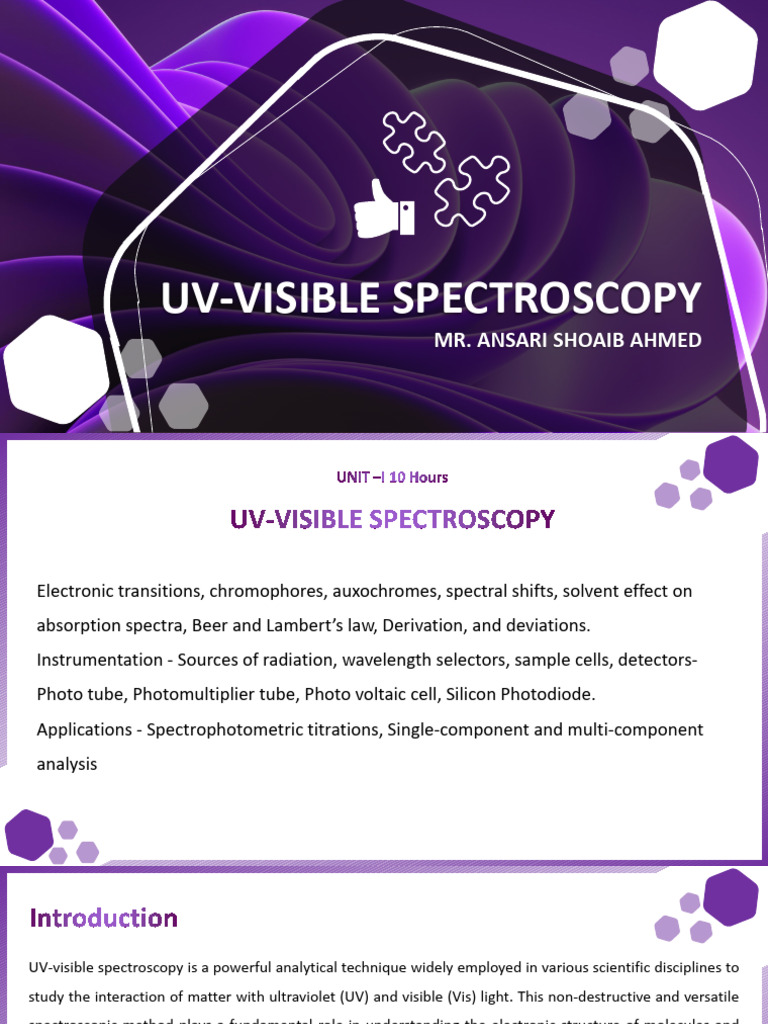 Uv-Visible Spectros | PDF