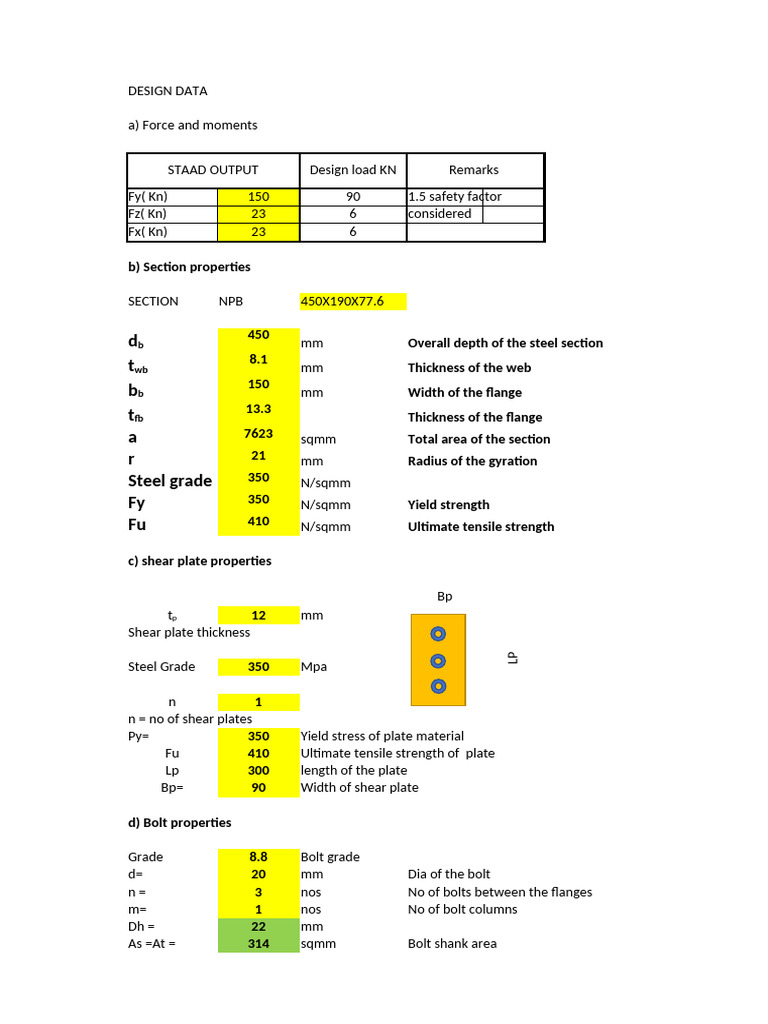 Connection Design As Per Is 800-2007 | PDF