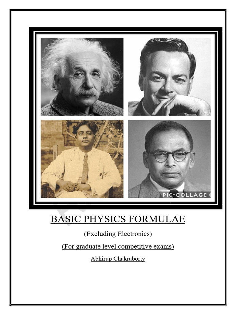 Some Basic Physics Formulae For Competit | PDF | Collision | Physics