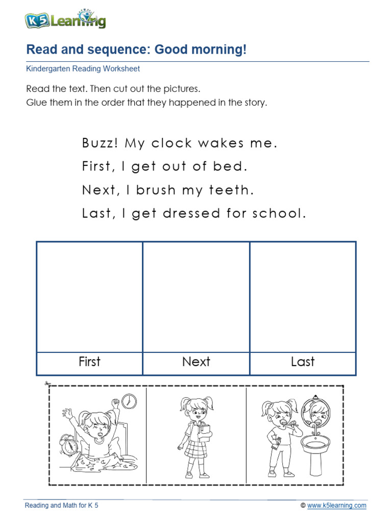 Read and Sequence - Good Morning! | PDF