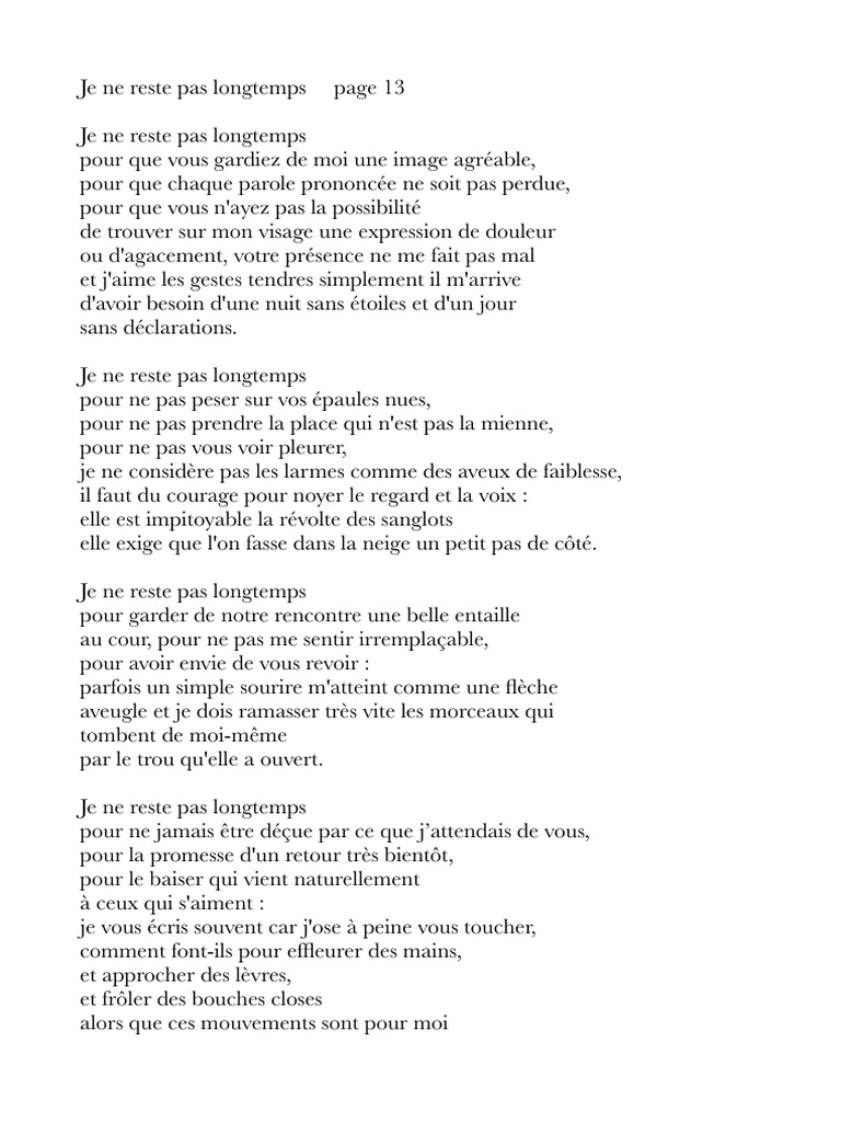 Poèmes À Imprimer | PDF