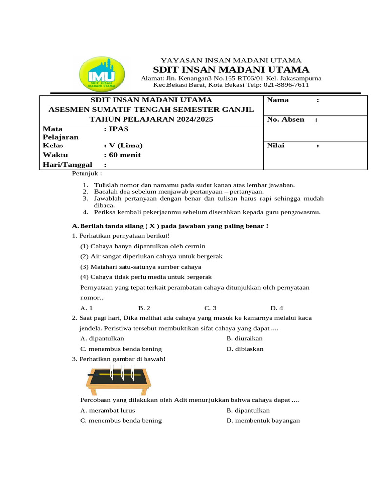 Soal Asts Ipas Kelas 5 | PDF