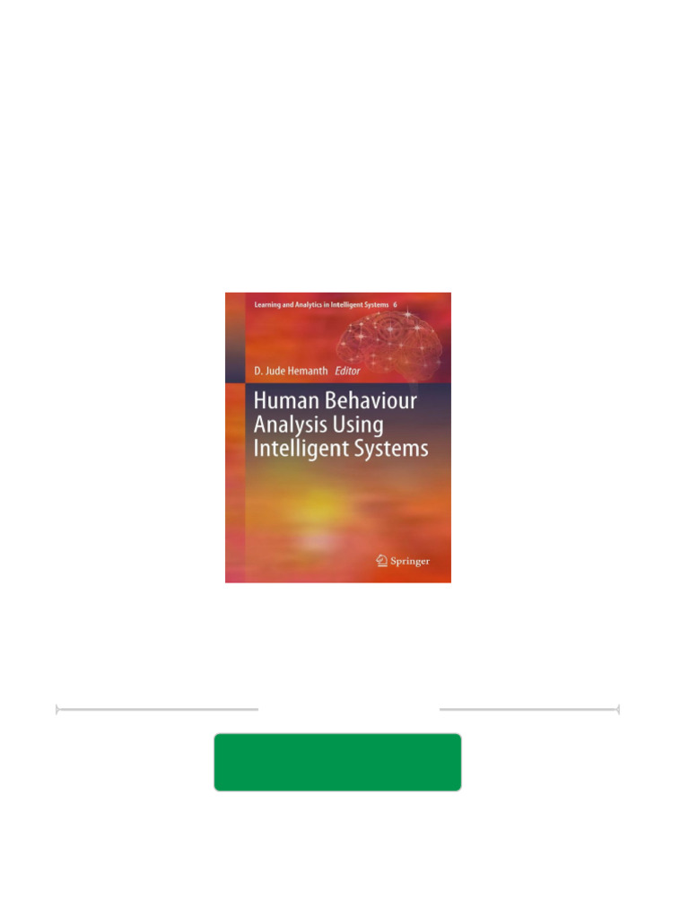 Human Behaviour Analysis Using Intelligent Systems D. Jude Hemanth | PDF