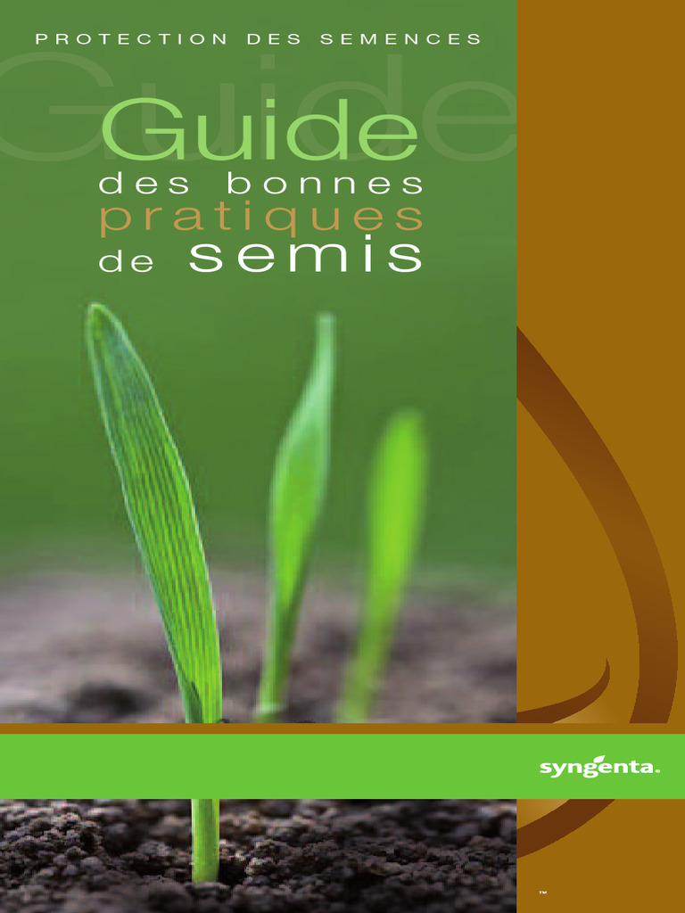 Guide Des Bonnes Pratiques de Semis - Syngenta | PDF