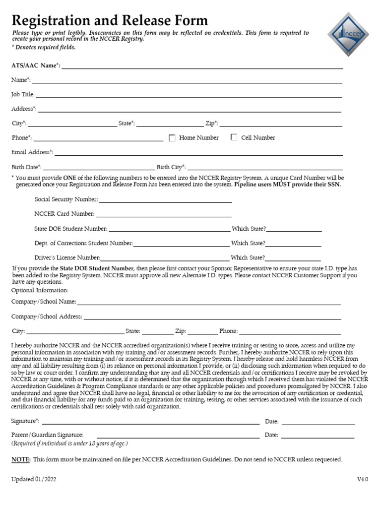 Kami Export - Jashante McDaniel - Registration and Release Form | PDF