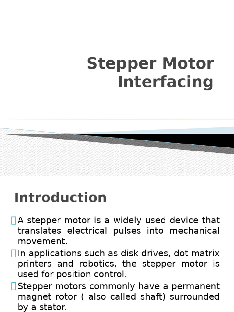 MCA 8051 Stepper Motor Interfacing | PDF