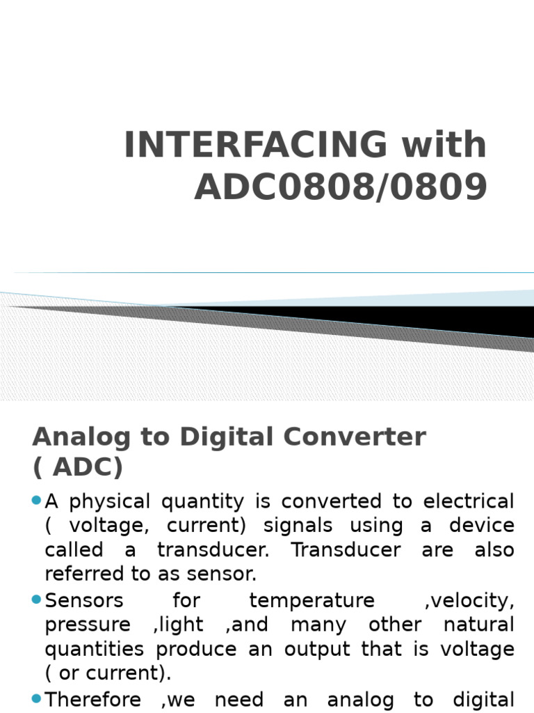 MCA 8051 ADC Parallel Serial | PDF