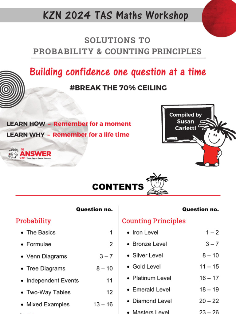 Prob CP Answers Bklet - 23 July FINAL | PDF | Teaching Methods & Materials