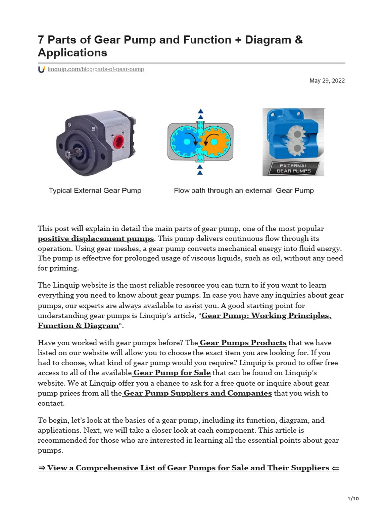 Gear Pump | PDF