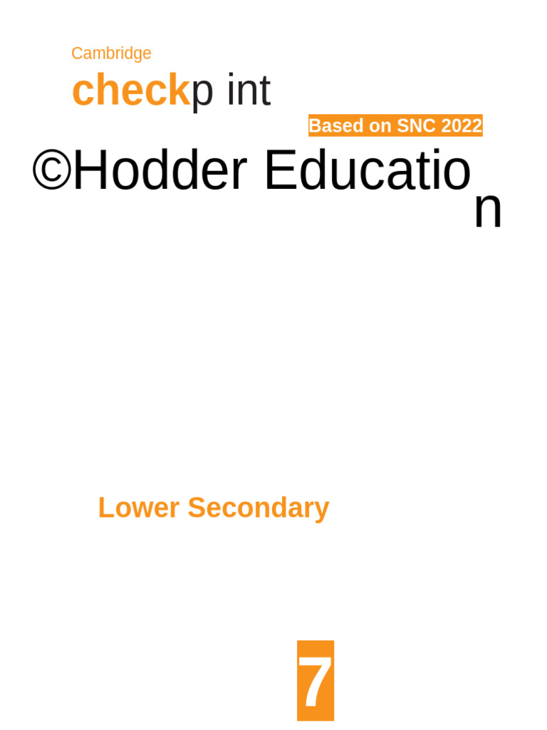 Checkpoint Lower Secondary Science Stage 7 PRINT PDF-2 | PDF