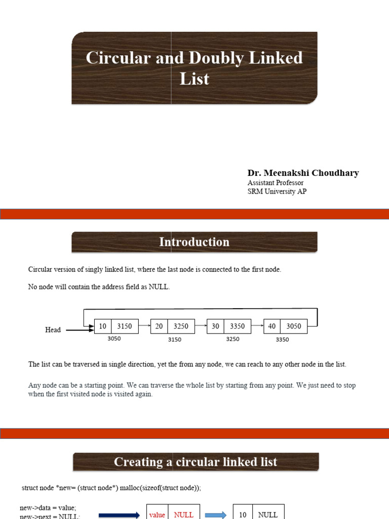 Circular N Doubly Linked List | PDF | Pointer (Computer Programming) | Data