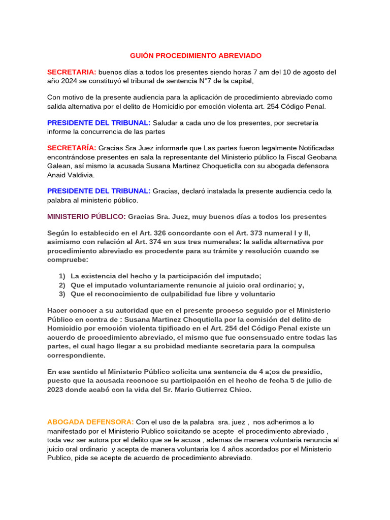 Procedimiento Abreviado-1 | PDF