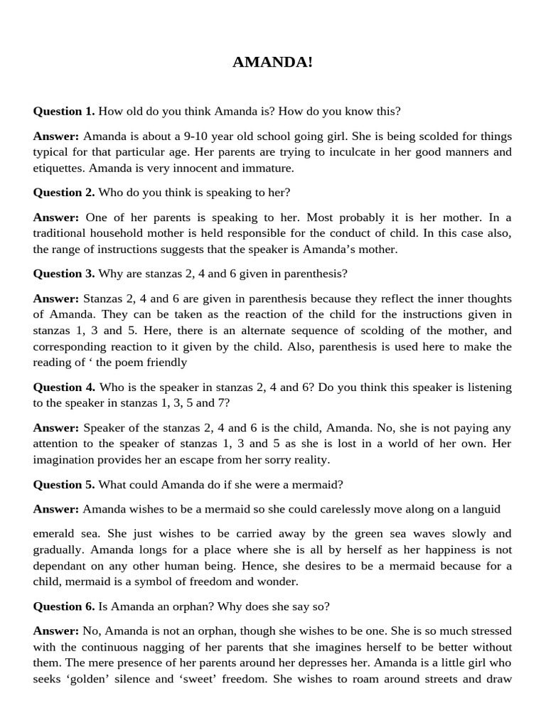 AMANDA! | PDF