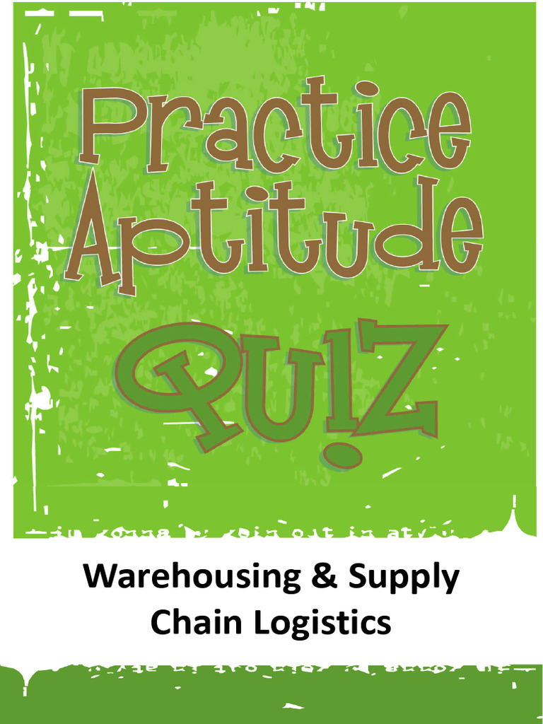 Warehousing and Supply Chain Logistics Quiz | PDF