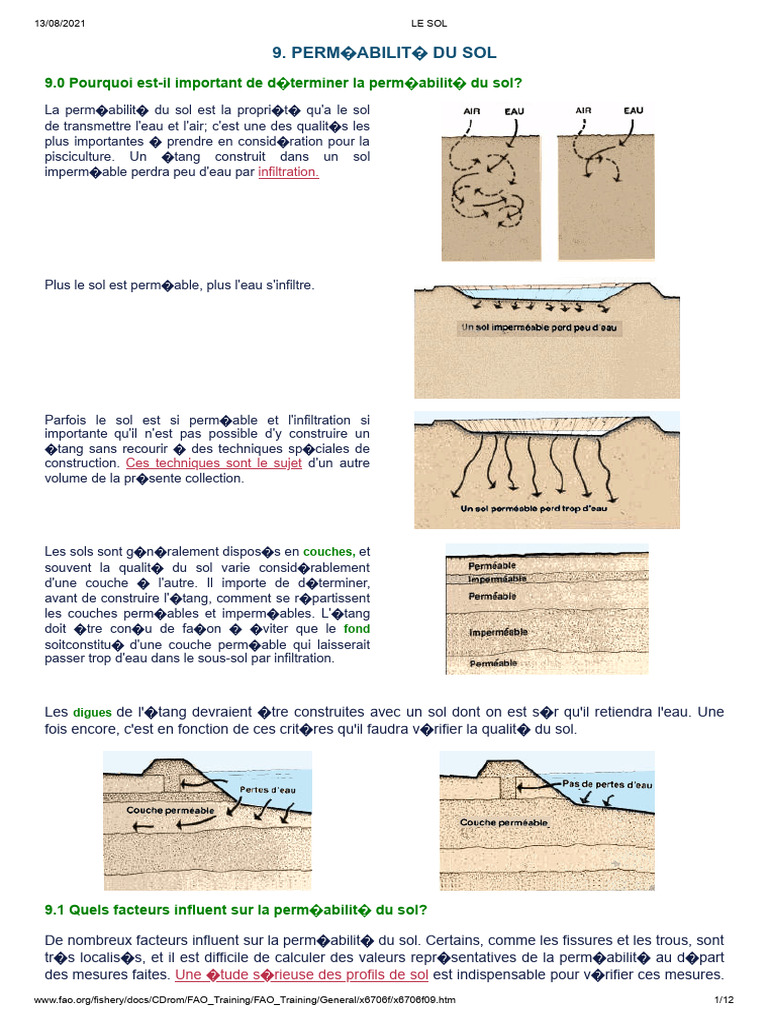 Perméabilité de Sols | PDF