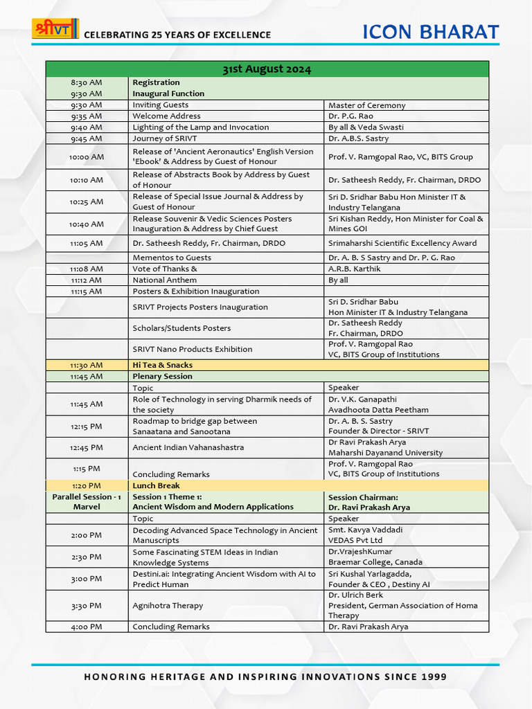 IconBharat ProgramSchedule Final V2 | PDF