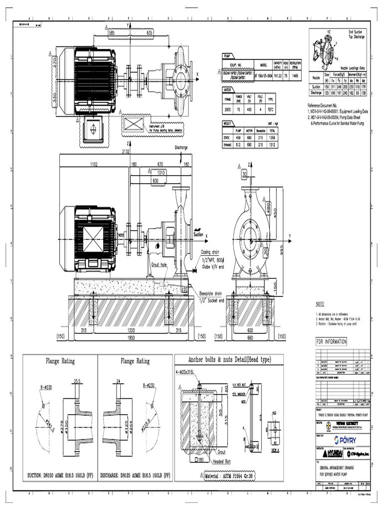 MD1-0-V-142-01-00001, General Arrangement Drawing For Service Water ...