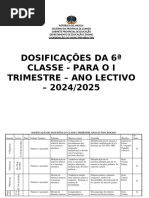 Matriz Da Prova Do Iº Trimestre Da 7, 8 e 9 Classe | PDF | Geografia | Angola