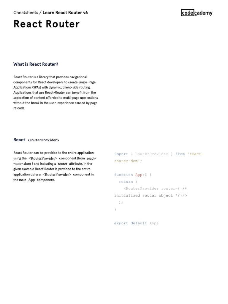 React Router | PDF