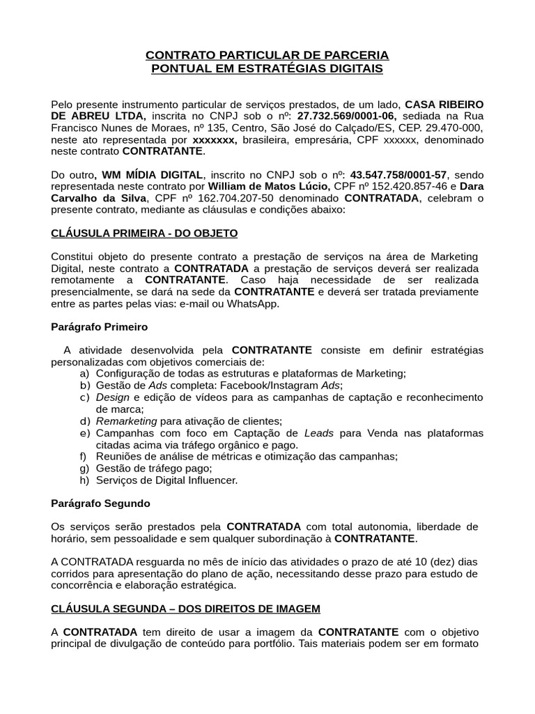 Contrato Negocio Local | PDF