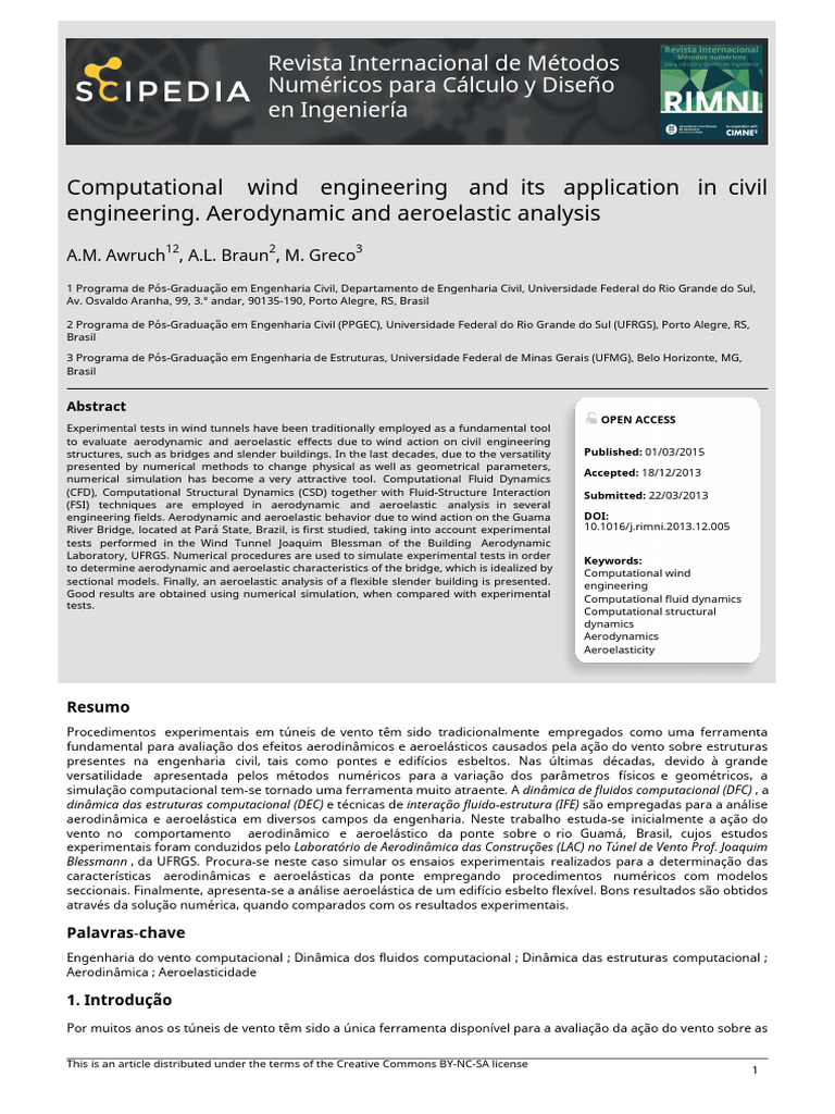 Artigo 1 - Computational Wind Engineering and Its Application in Civil Aerodynamic and ...