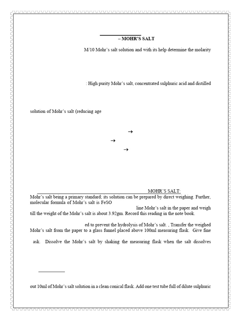 Practical Titrations Pdf