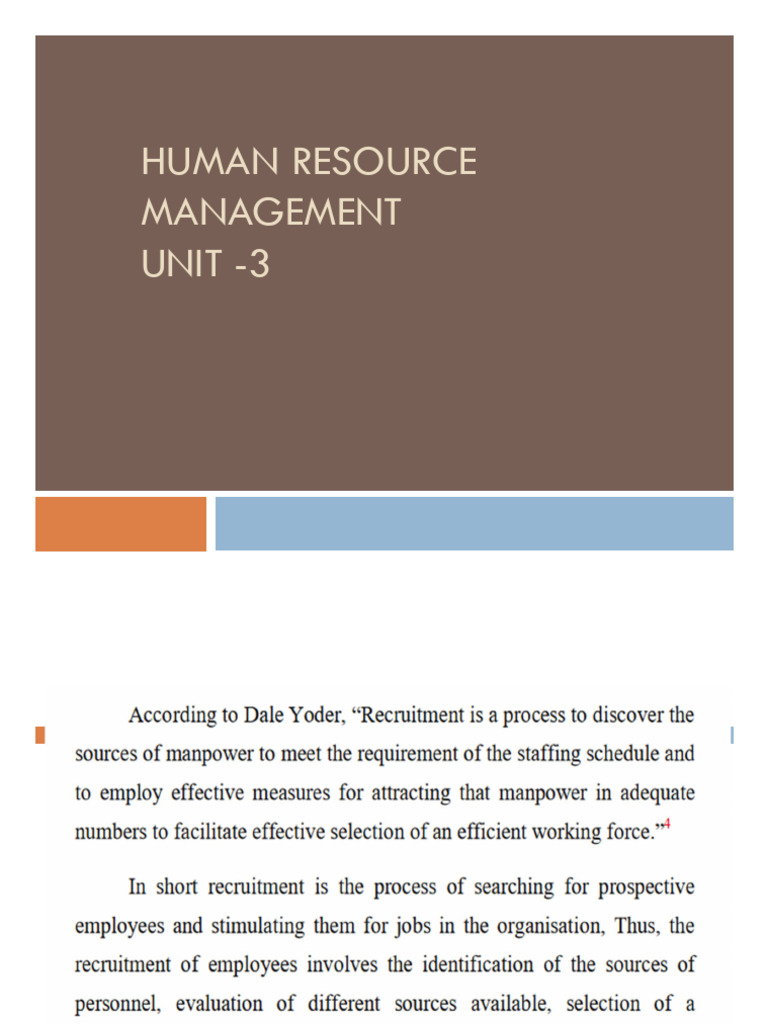 HRM Unit - 3 | PDF