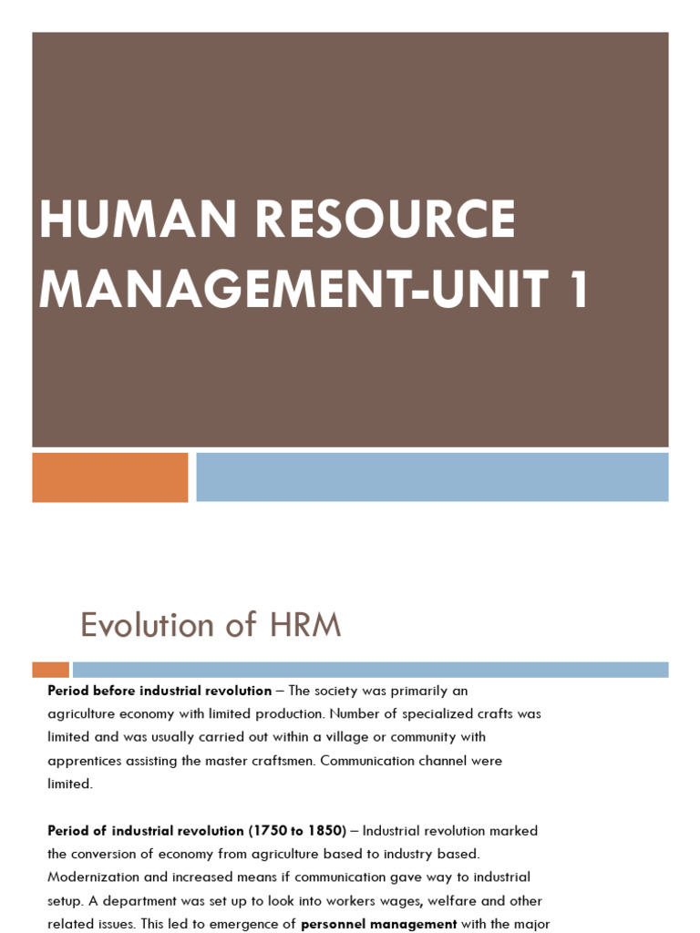 HRM Unit - 1 | PDF